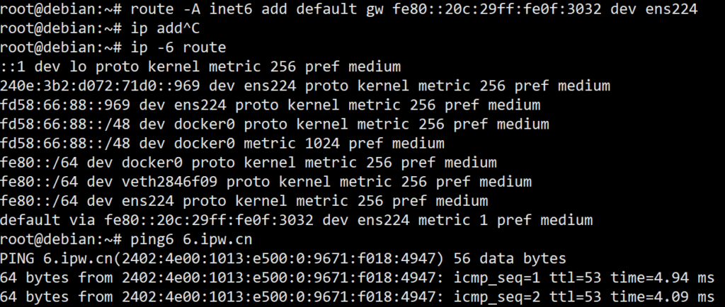 debian下面的docker开通IPV6 – 筷子铺的博客